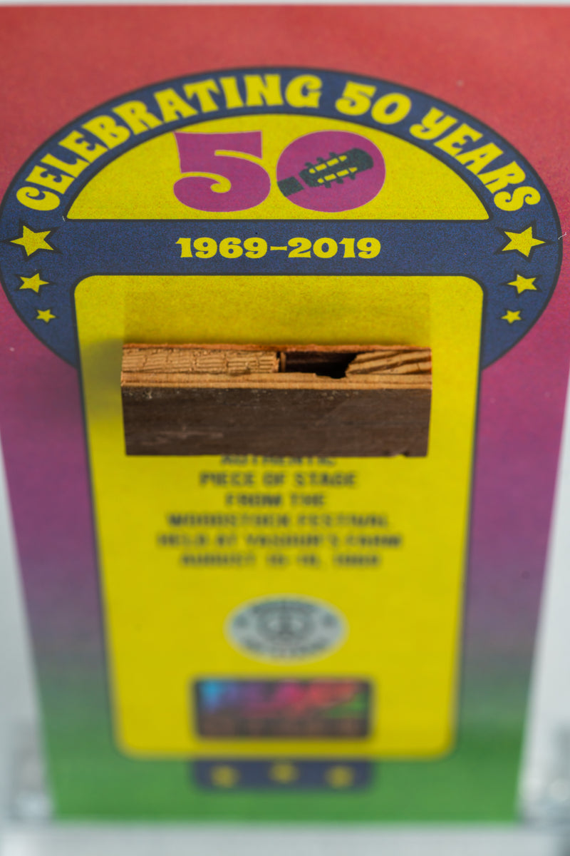 Authenticated Piece of the 1969 Woodstock Stage 50th Anniversary ...